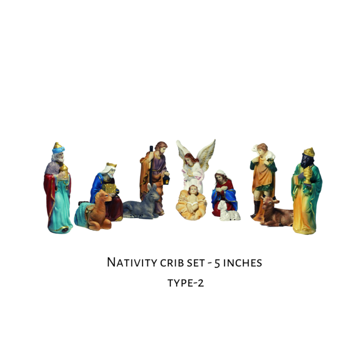 Buy Christmas Nativity crib sets online | 5 Inches Small Size Statue ...